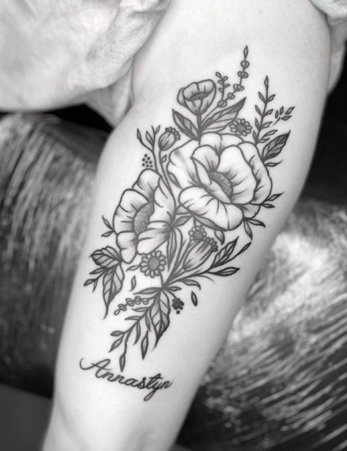 Flower Bouquet Tattoo – InkStyleMag
