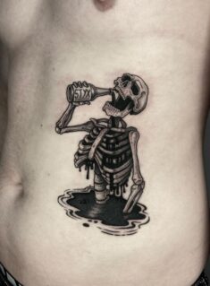 Drunk Skeleton Tattoo – InkStyleMag